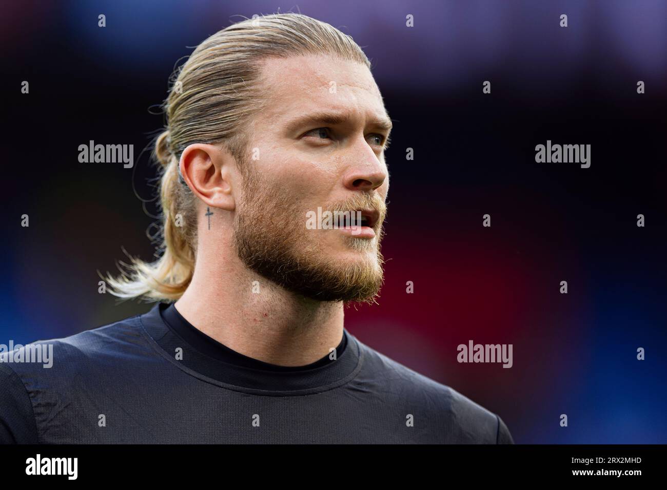 Loris Karius of Newcastle United FC looks on prior to the UEFA ...