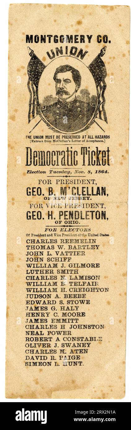 Ballot, Montgomery Co. (Ohio) Union Democratic Ticket Election, Tuesday ...