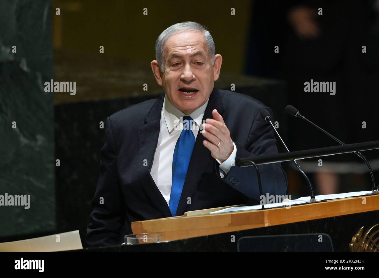 New York, USA. 22nd Sep, 2023. Benjamin Netanyahu, Prime Minister of ...