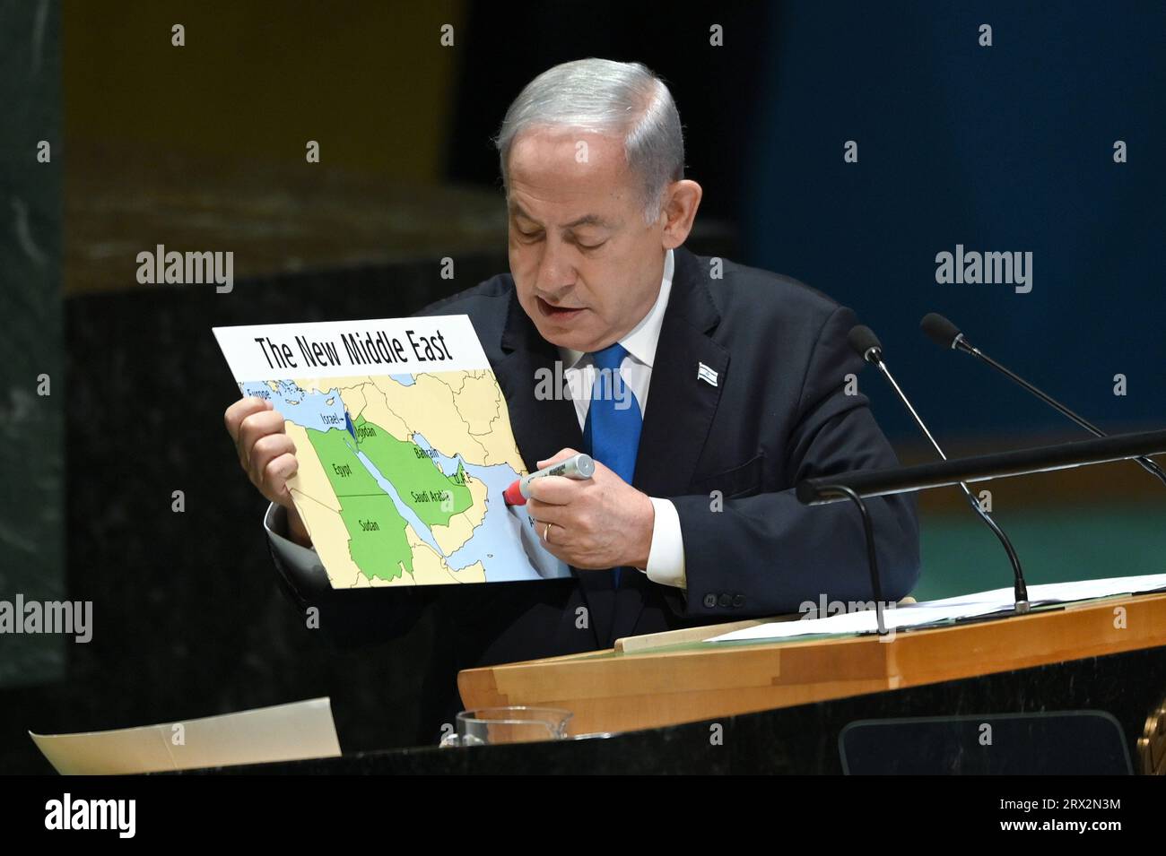 New York, USA. 22nd Sep, 2023. Benjamin Netanyahu, Prime Minister of ...