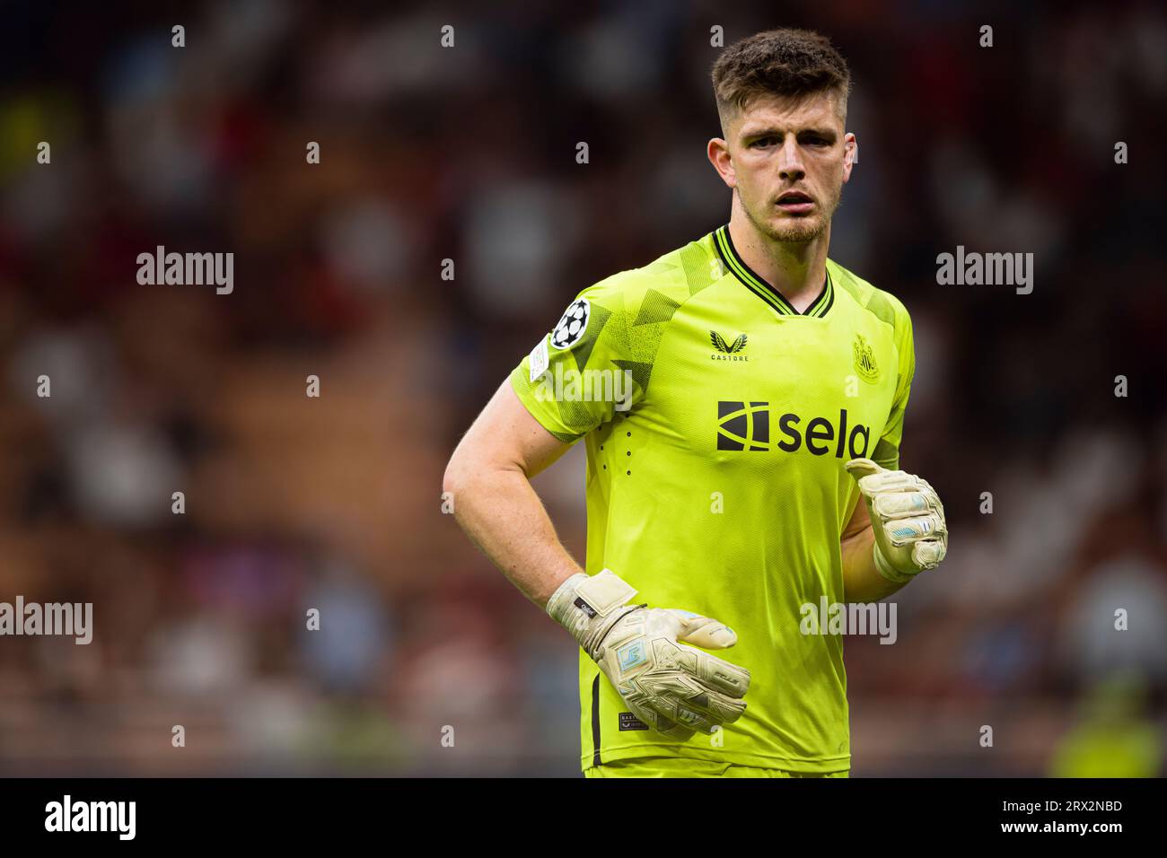Nick Pope of Newcastle United FC looks on during the UEFA Champions ...