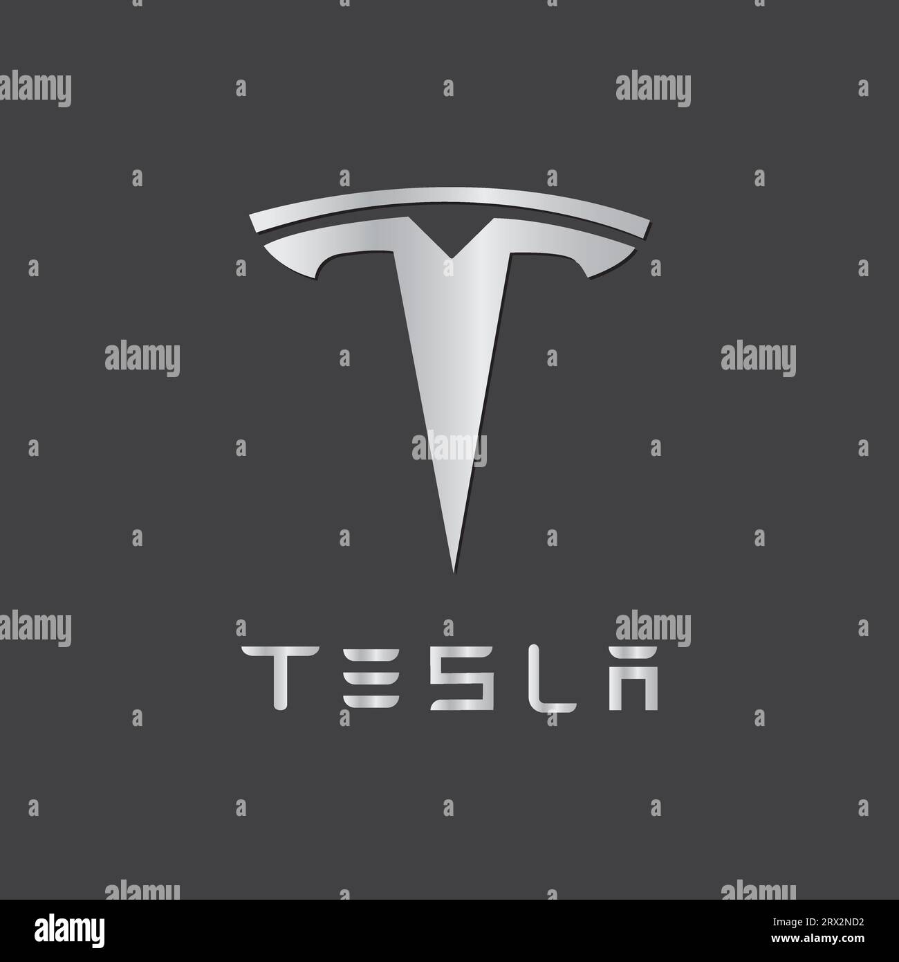 Tesla logo vector Stock Vector Images - Alamy