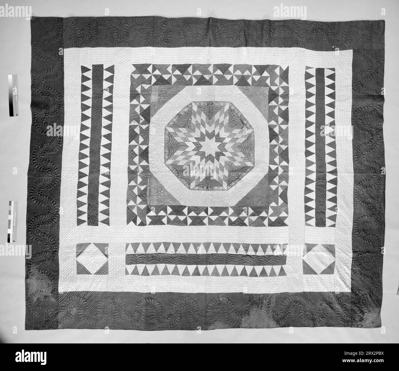 Quilt. TE*E388880. "Quaker Quilt," pieced silk, 1840. From 4" x 5 ...