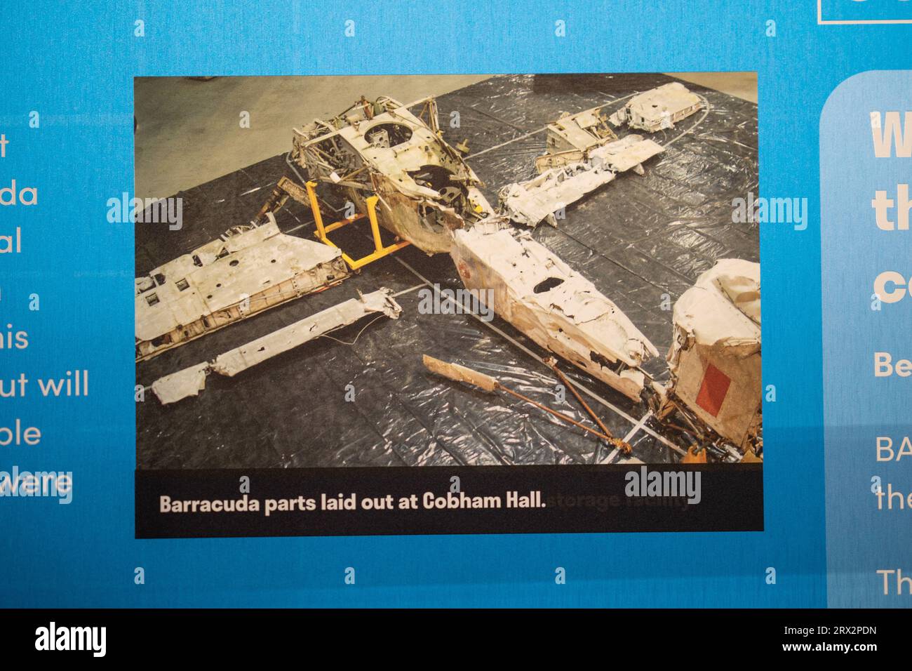 An image on the information board display at the reconstruction home of ...