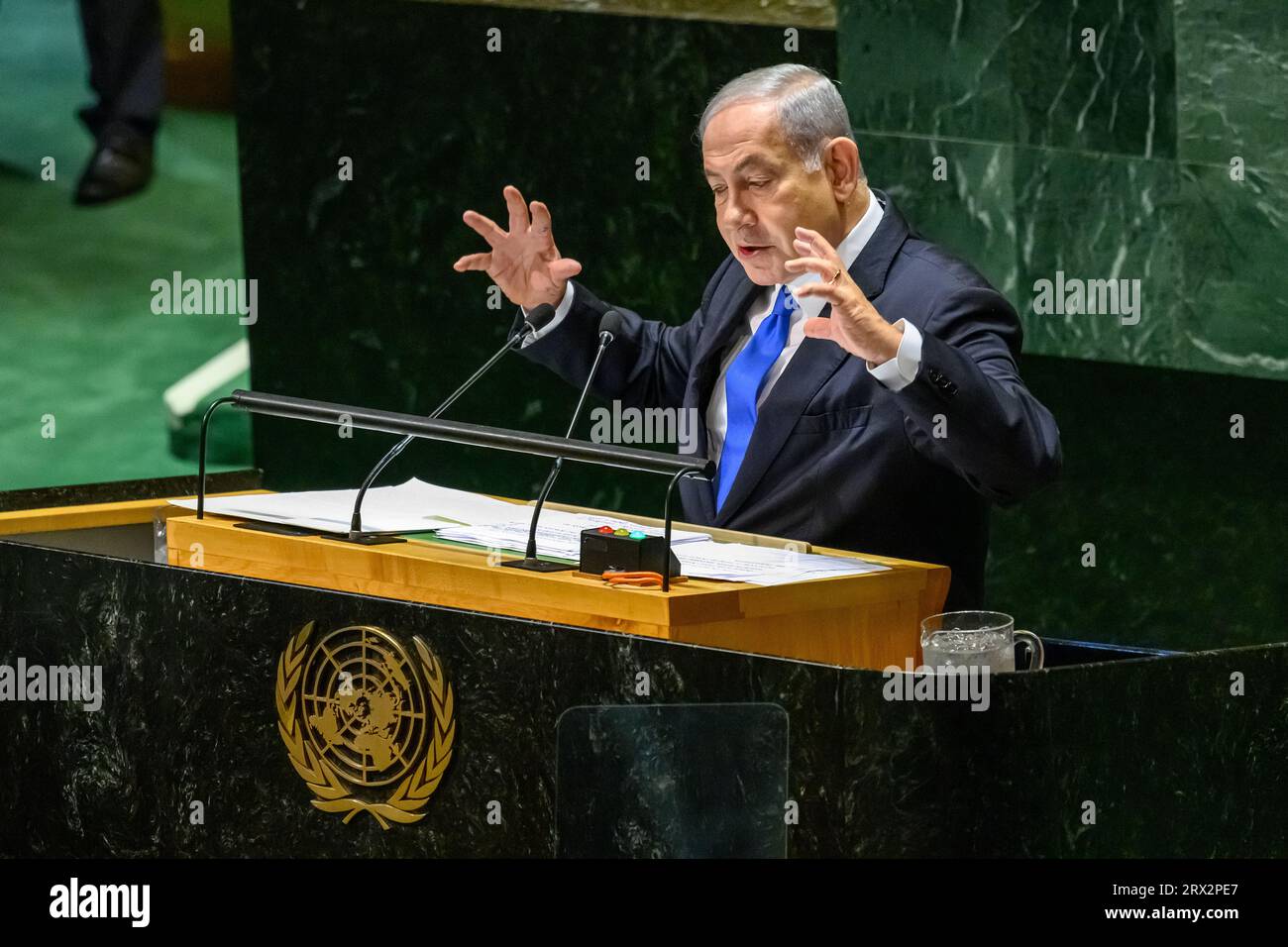 New York, USA. 22nd Sep, 2023. Israeli Prime Minister Benjamin ...