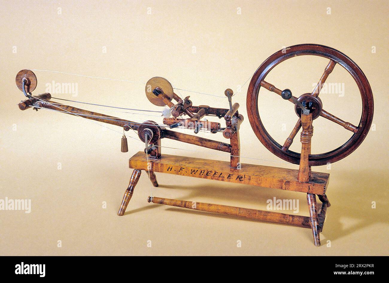 80 21045 patent model patent domestic spinning wheel hi-res stock ...