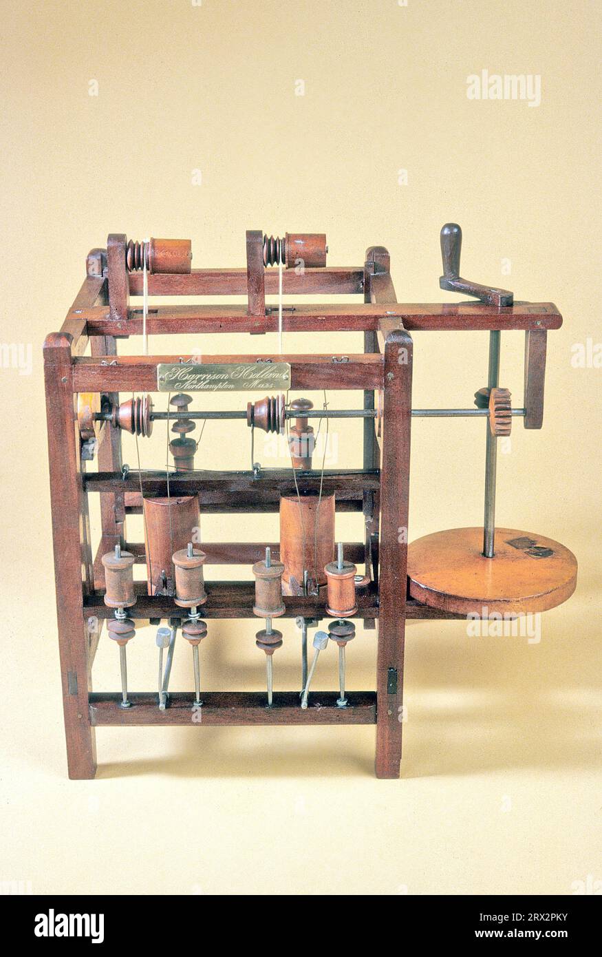 80-15210, patent model, patent #977, Holland, 1838, Spinning, Doubling ...