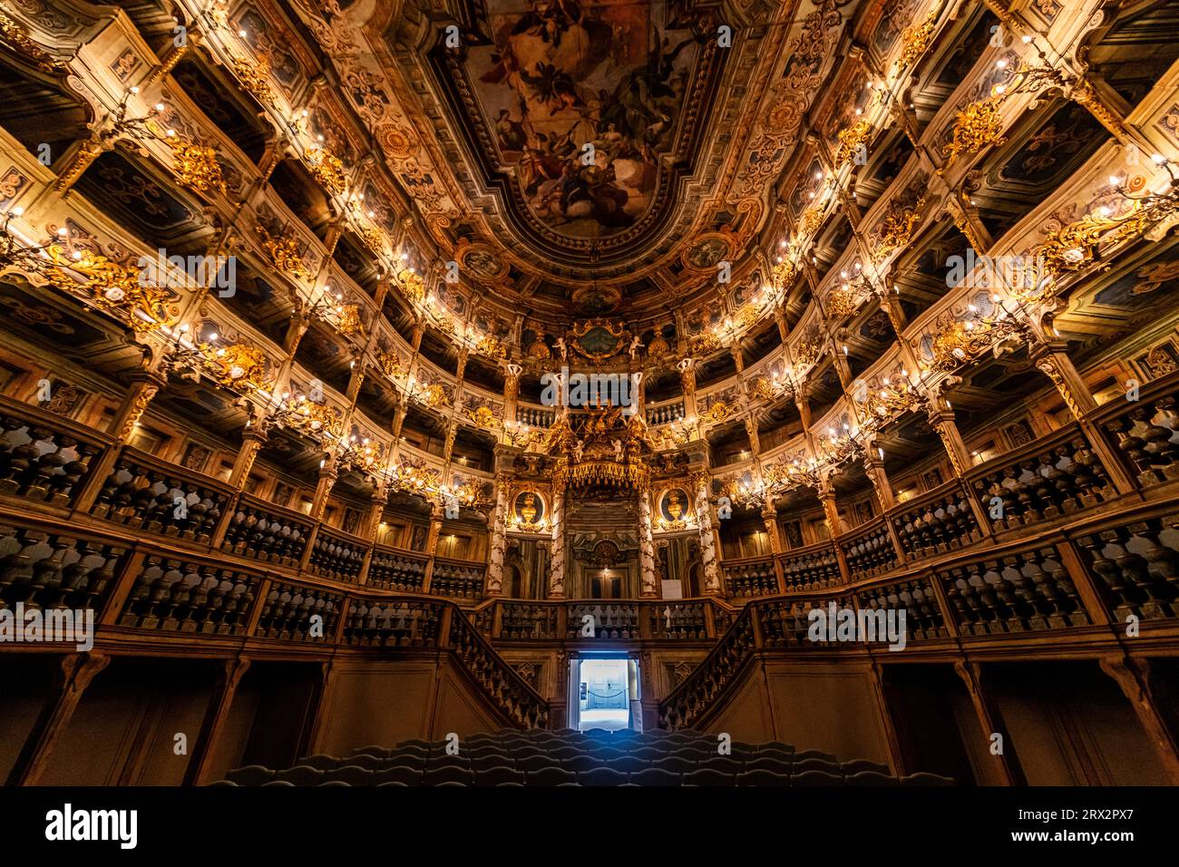Interior of the Margravial Opera House, UNESCO World Heritage Site ...