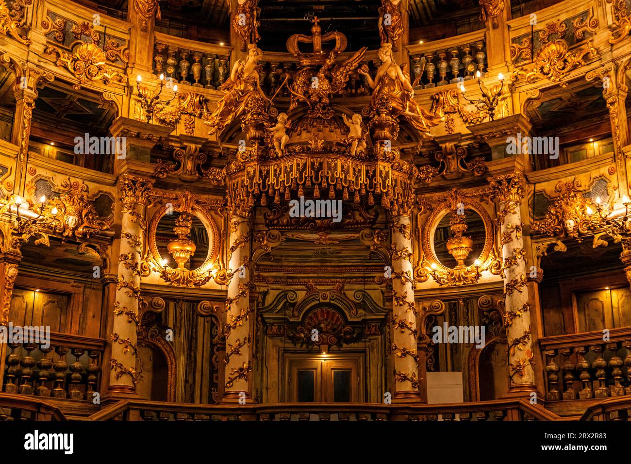Interior of the Margravial Opera House, UNESCO World Heritage Site ...