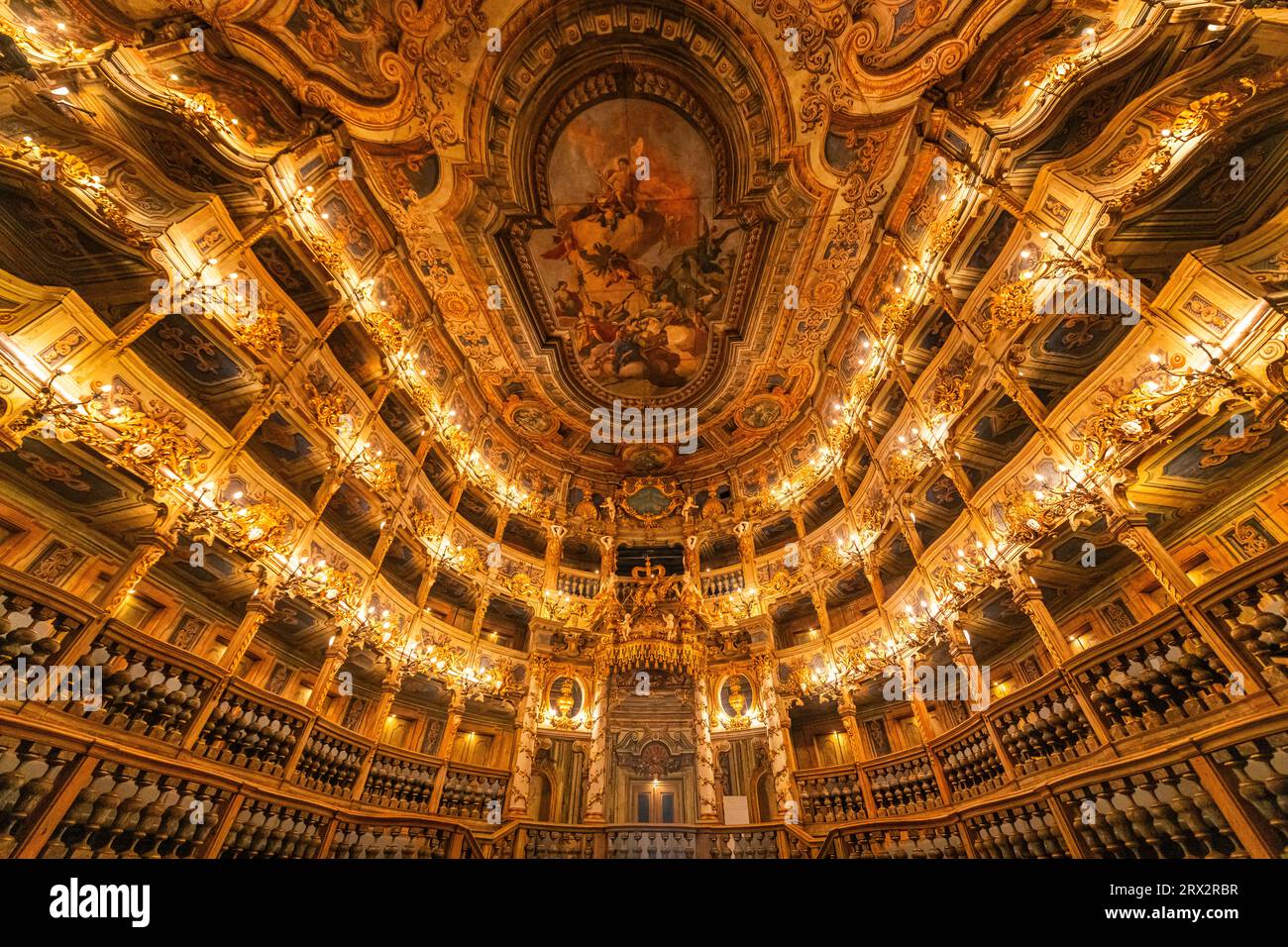 Interior of the Margravial Opera House, UNESCO World Heritage Site ...
