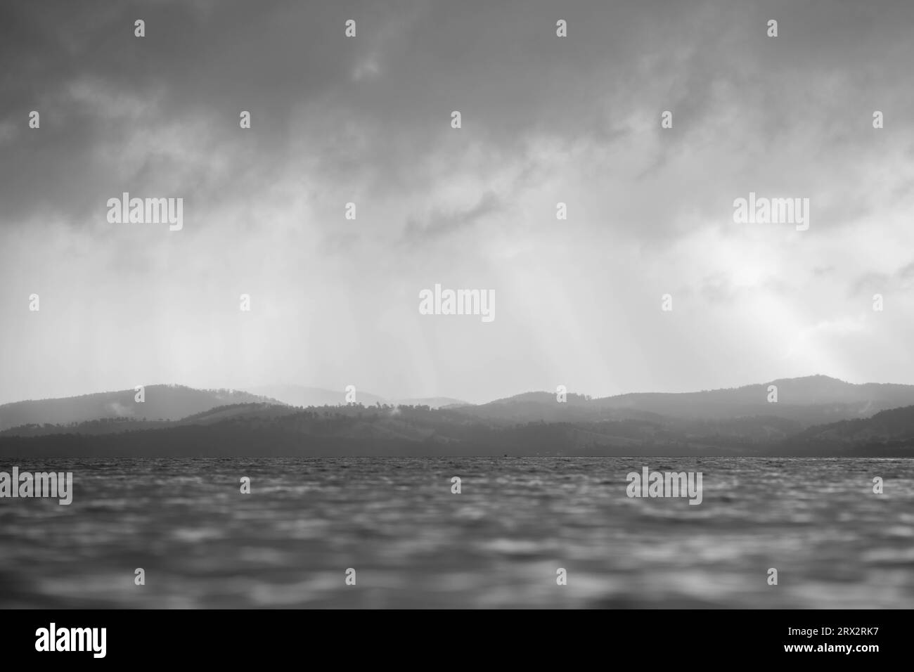 Sunrise sun rays clouds Black and White Stock Photos & Images - Alamy