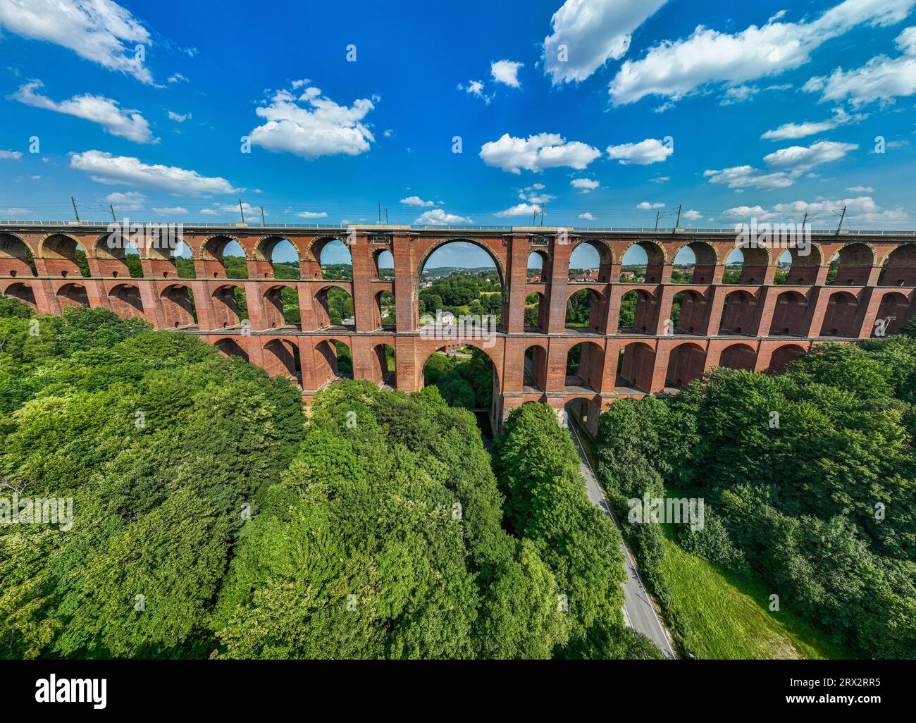Goltzsch Viaduct, largest brick-built bridge in the world, Saxony ...