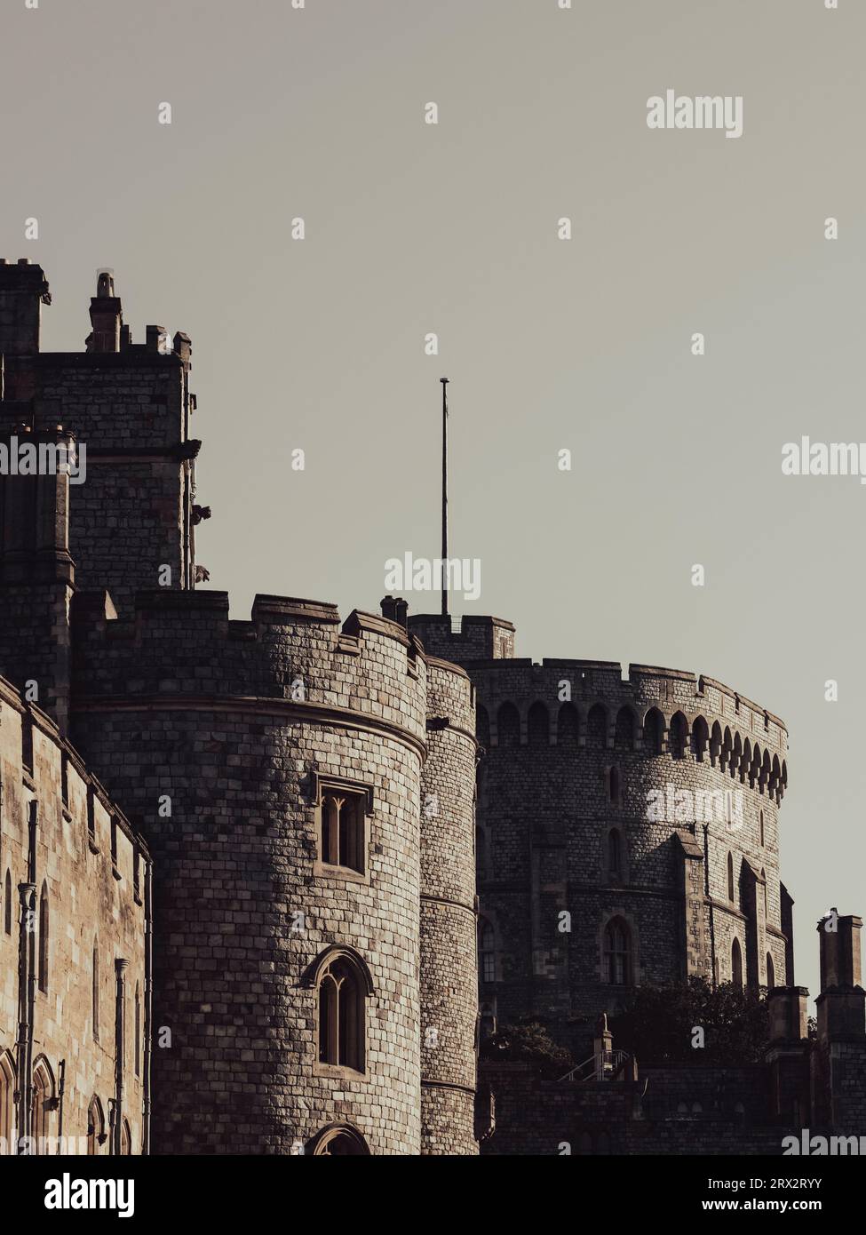 Henry the 3rd Tower and Battlements, Windsor Castle, England, UK, GB ...