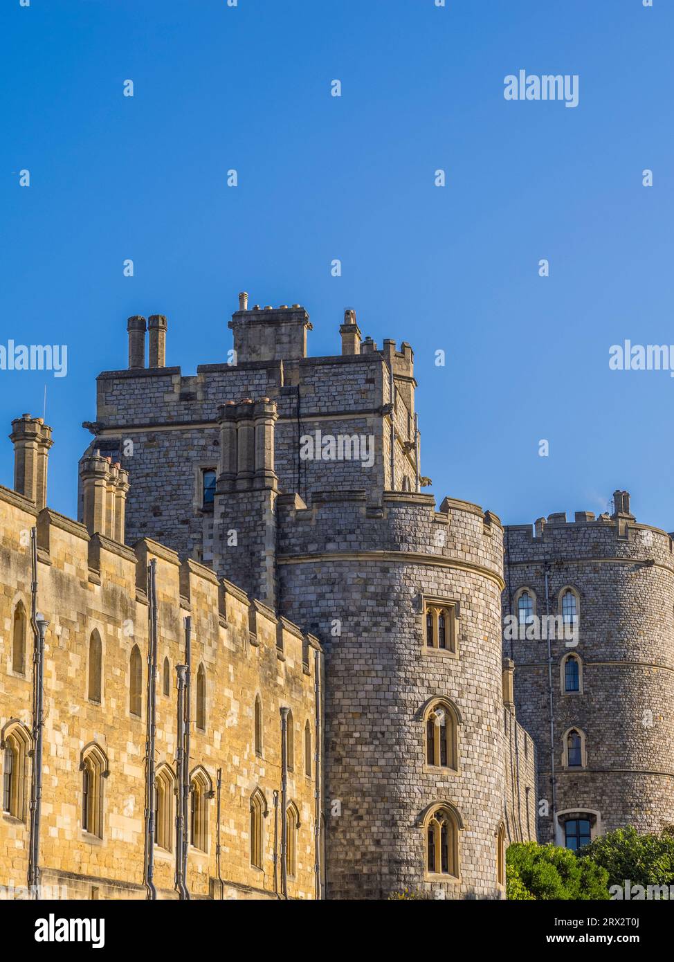 Henry the 3rd Tower and Battlements, Windsor Castle, England, UK, GB ...