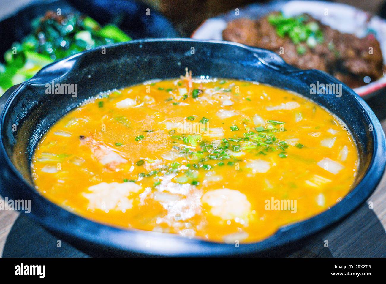 Superior Seafood Poached Rice with prawn, fish, prawn ball, scallop ...