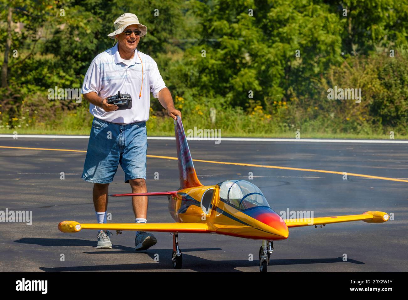 Mountain City, Tennessee: August 26, 2023: Radio Control jets doing ...