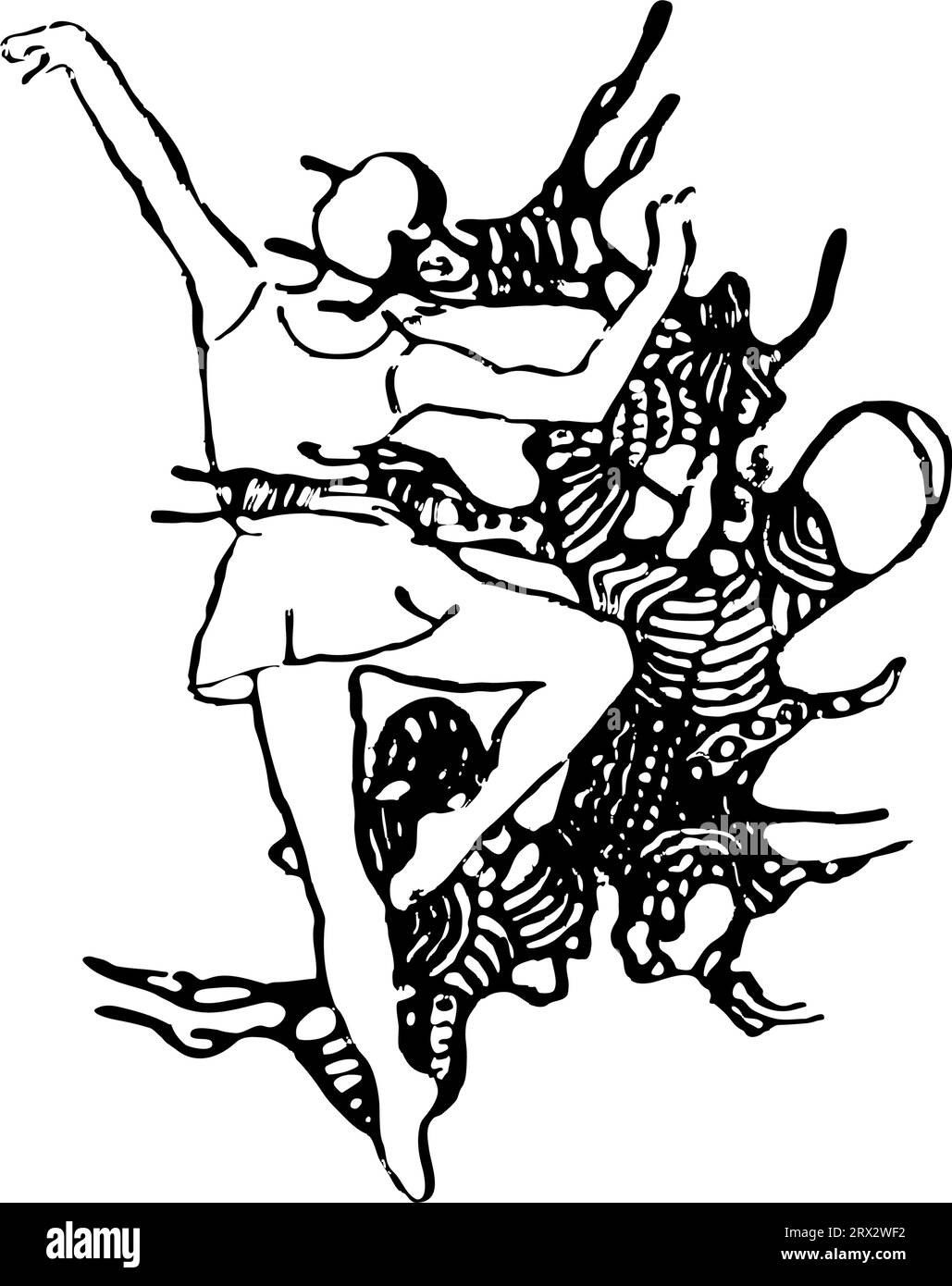 Girl Ballet Doodles dance drawing Stock Vector Image & Art - Alamy