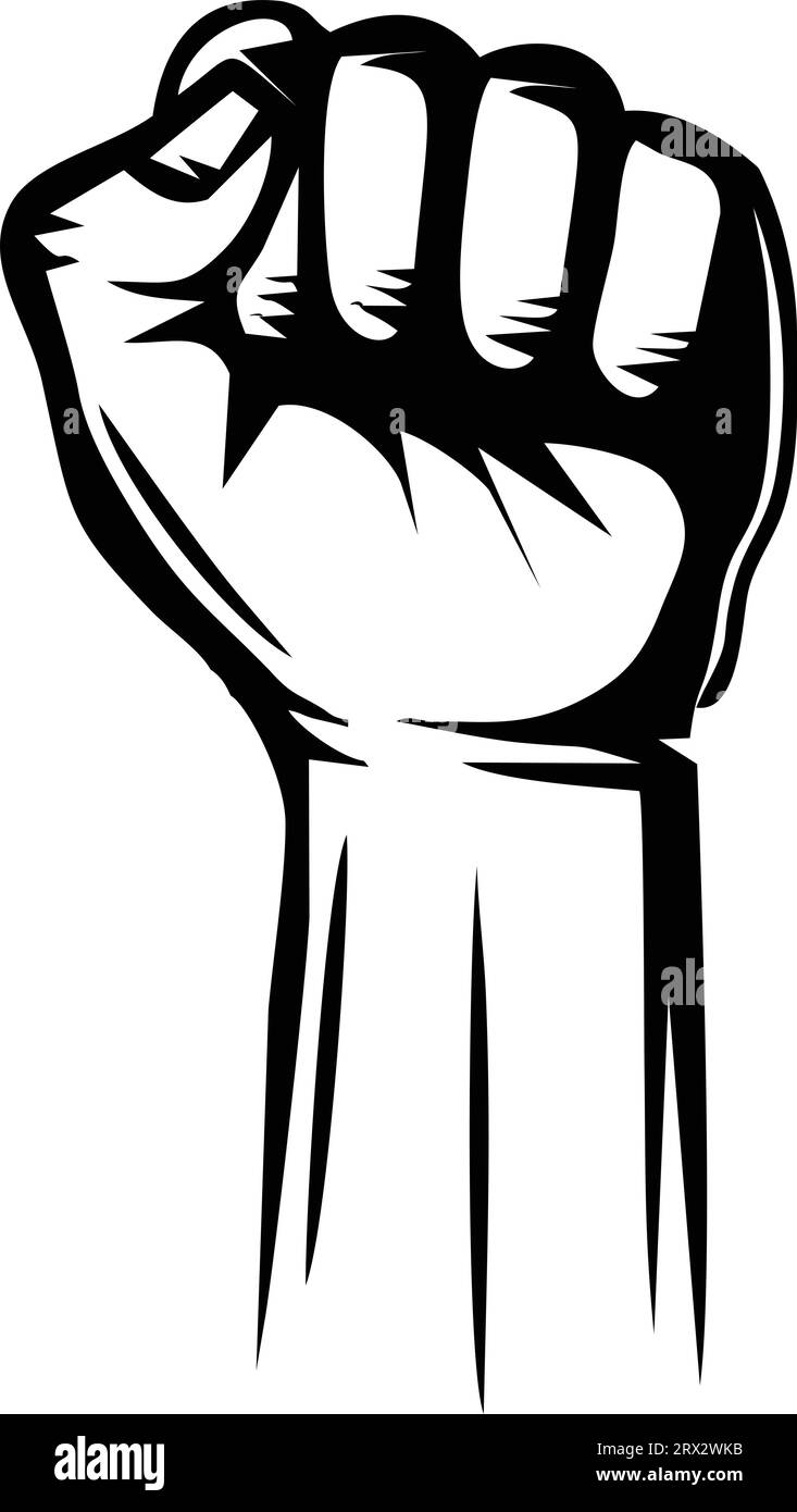 Raised Hand Fist Protest Revolution Stock Vector Image & Art - Alamy