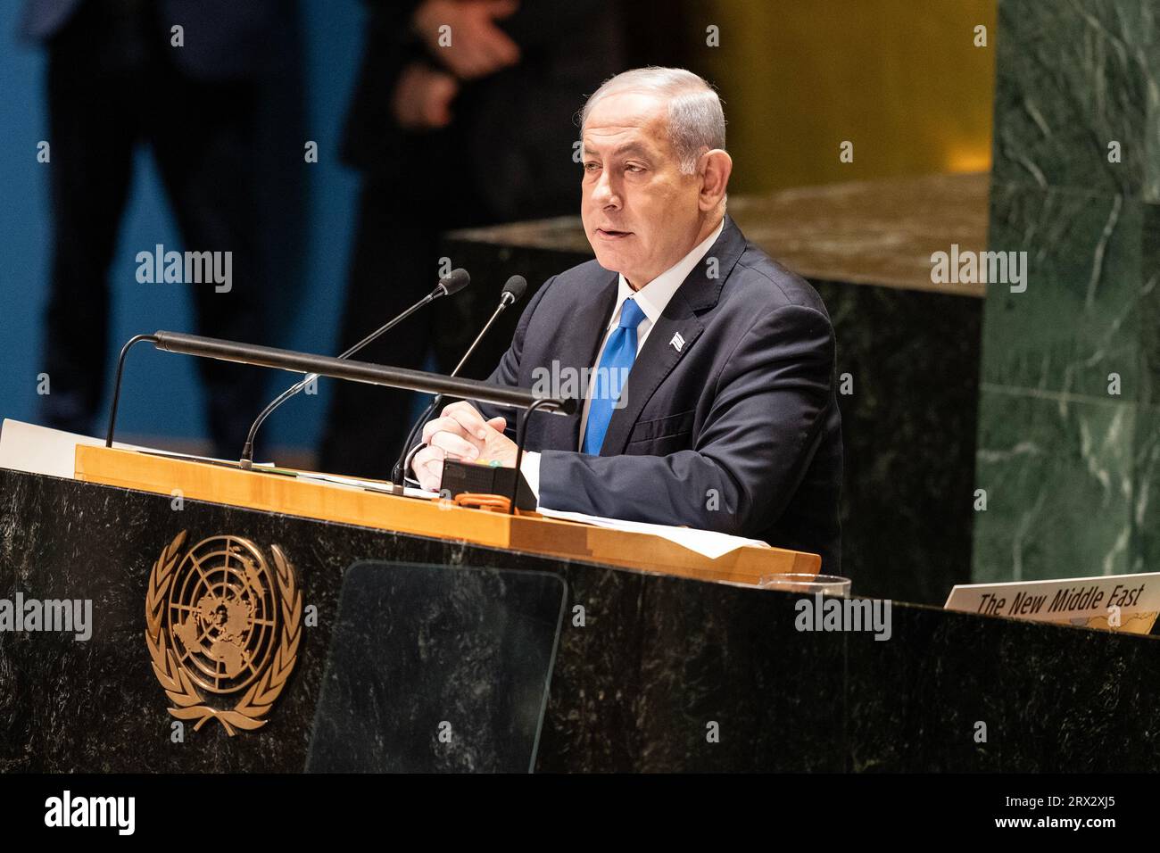 Prime Minister of Israel Benjamin Netanyahu speaks at the 78th Session ...