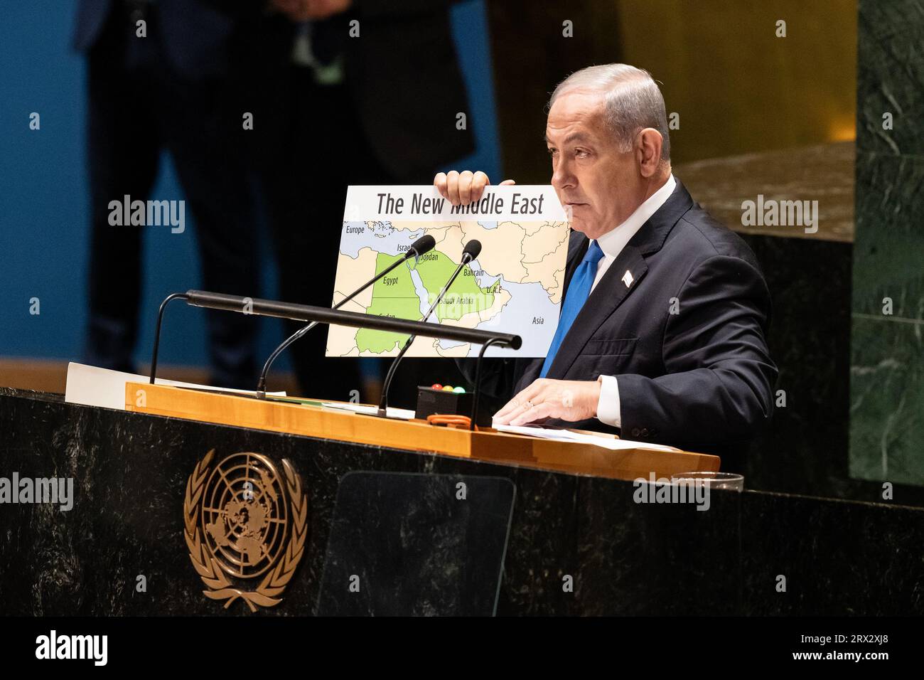 Prime Minister of Israel Benjamin Netanyahu speaks at the 78th Session ...