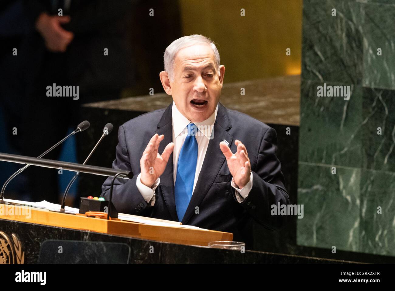 Prime Minister of Israel Benjamin Netanyahu speaks at the 78th Session ...