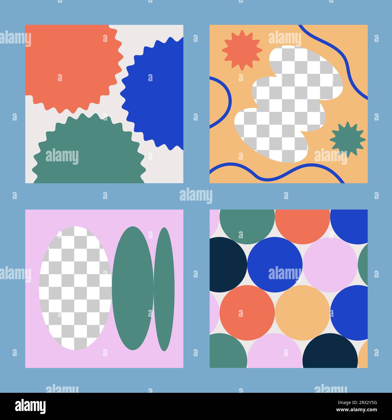 Set groovy minimal square banner template for social media posts ...