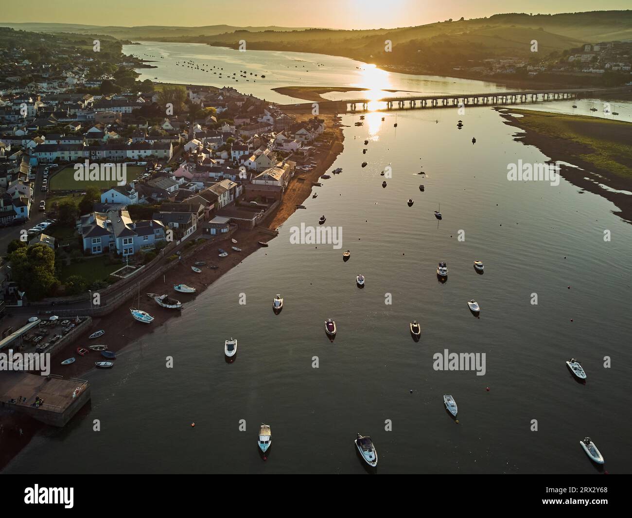 An aerial view of Shaldon, a popular village on the shore of the ...