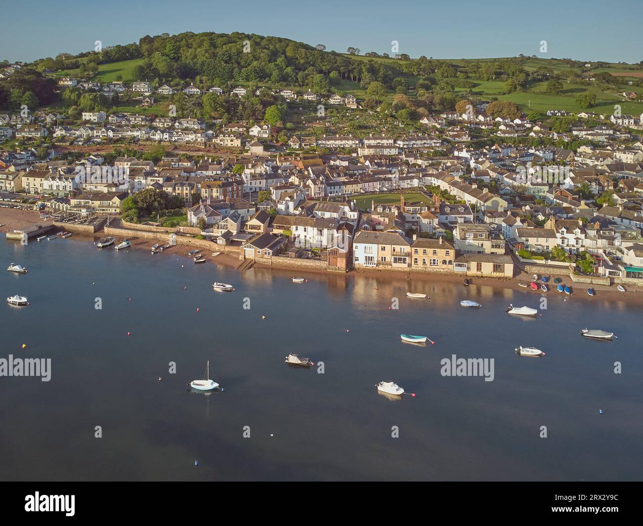 An aerial view of Shaldon, a popular village on the shore of the ...