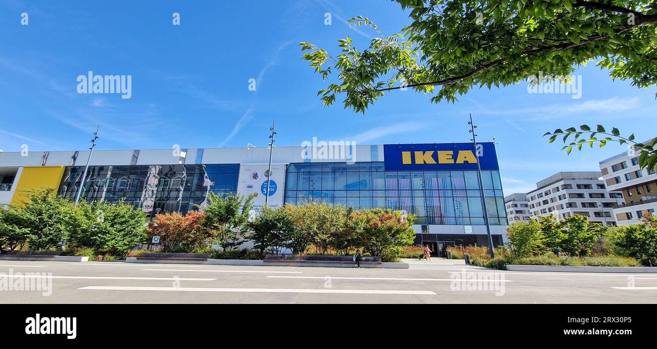 Outdoor view of IKEA store, Vénissieux, Rhone, AURA Region, France ...