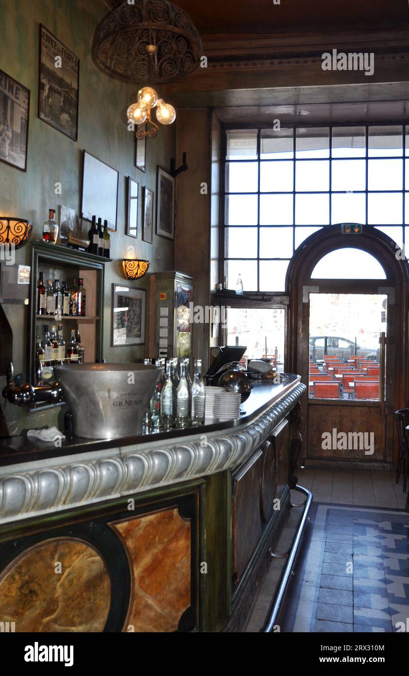The emblematic La Marine bar in Marseille on the old port Stock Photo ...