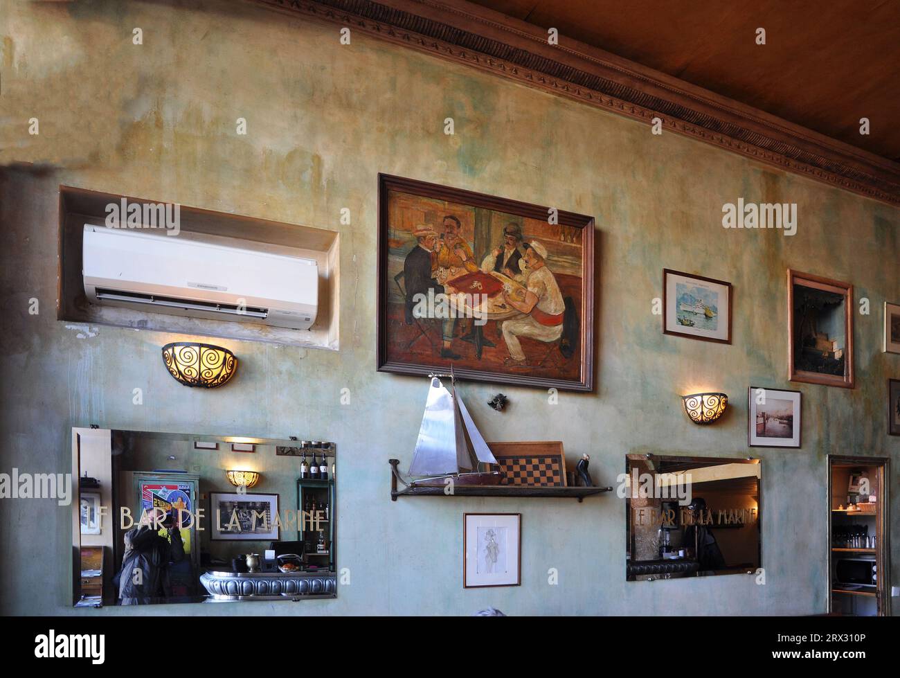 The emblematic La Marine bar in Marseille on the old port Stock Photo ...