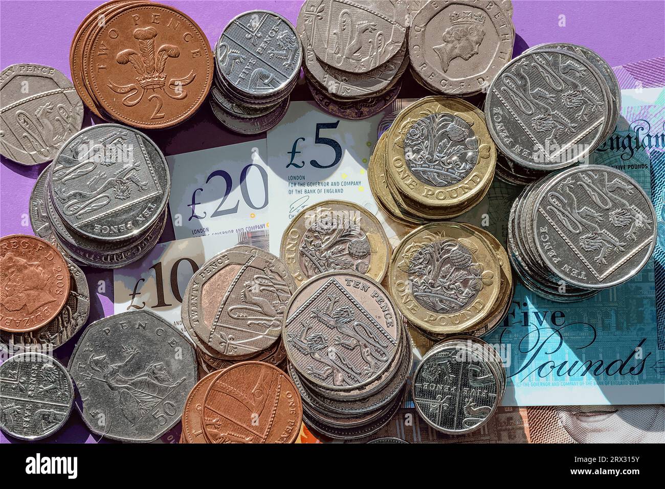 Photo illustration of British bank notes and cash. Talk of loose cash ...