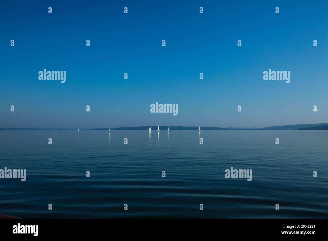 sailboats on lake ammer, bavaria Stock Photo - Alamy