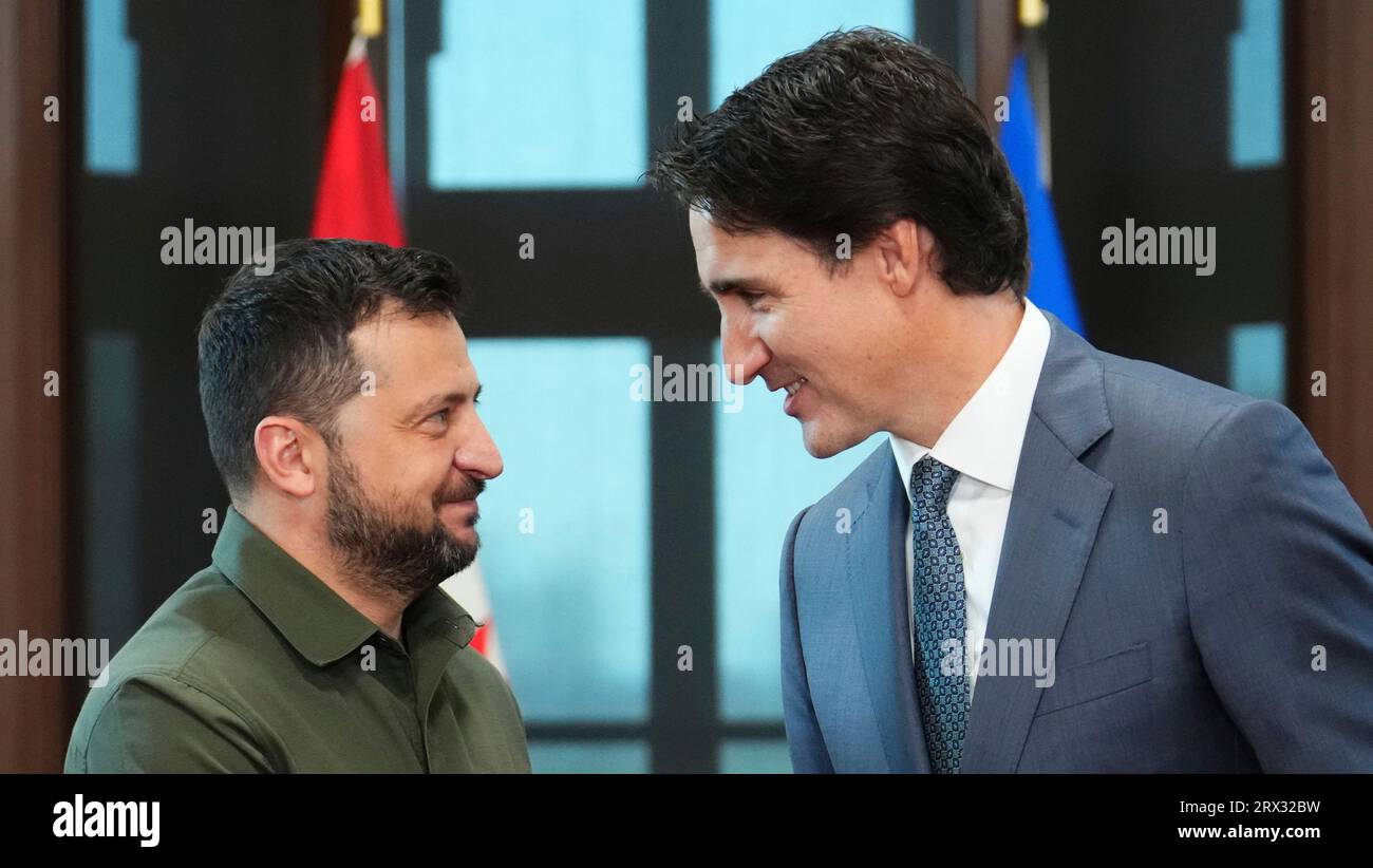 Prime Minister Justin Trudeau meets with Ukrainian President Volodymyr ...