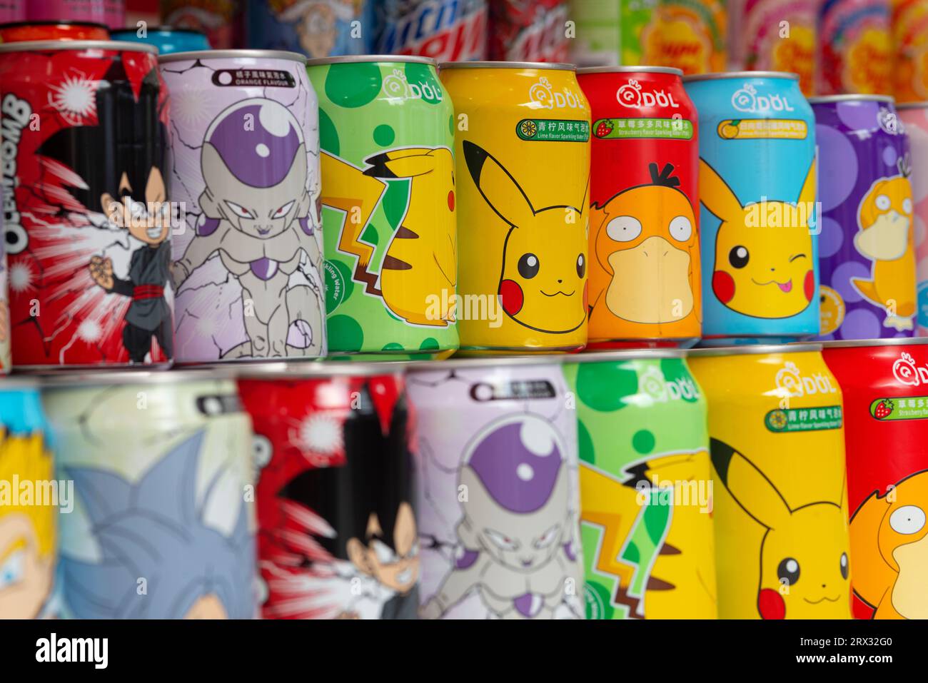 Qdol Pokemon Soda Cans, Fruit Soda Stock Photo - Alamy