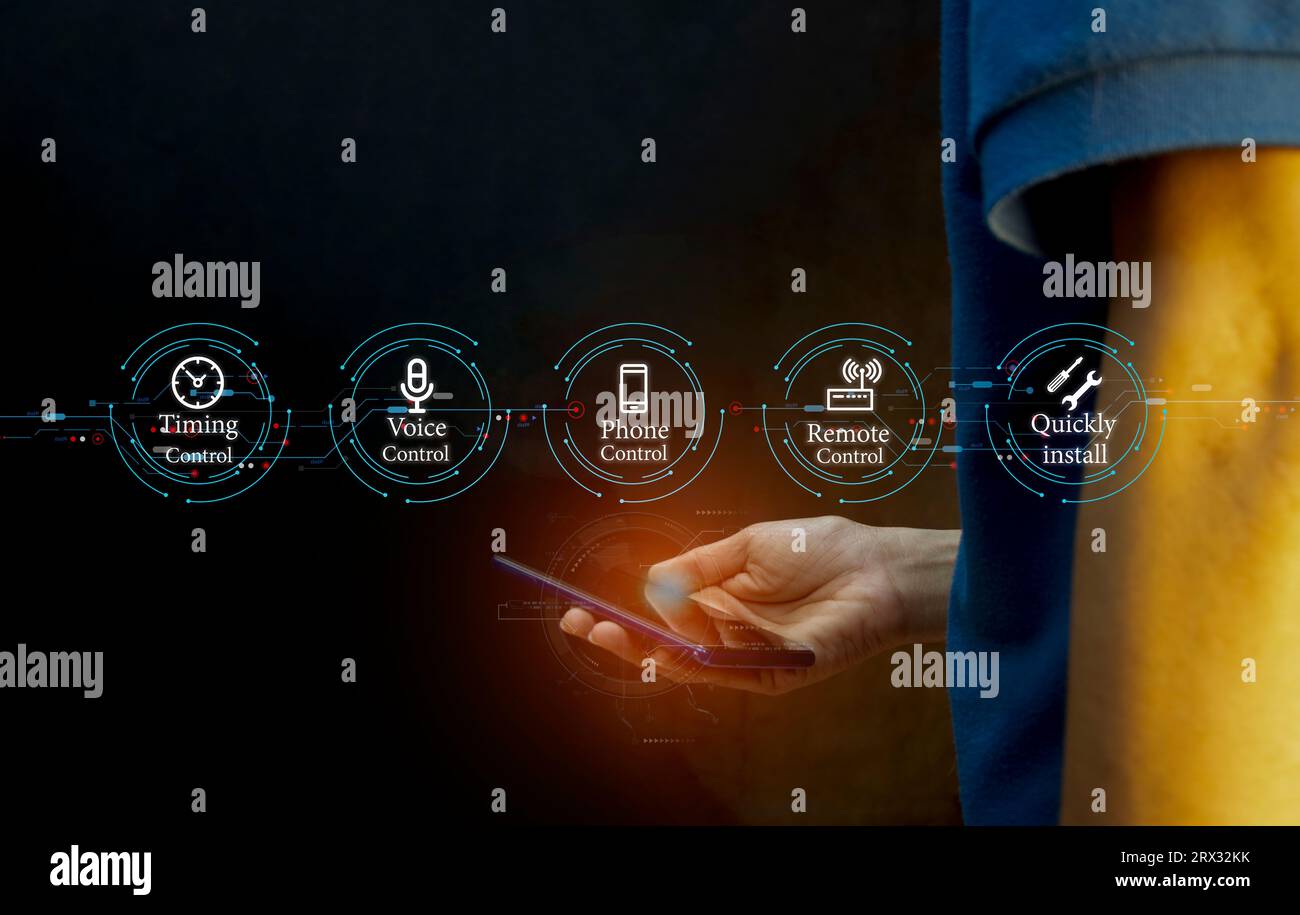 Internet installation technology concept security system Smart home ...