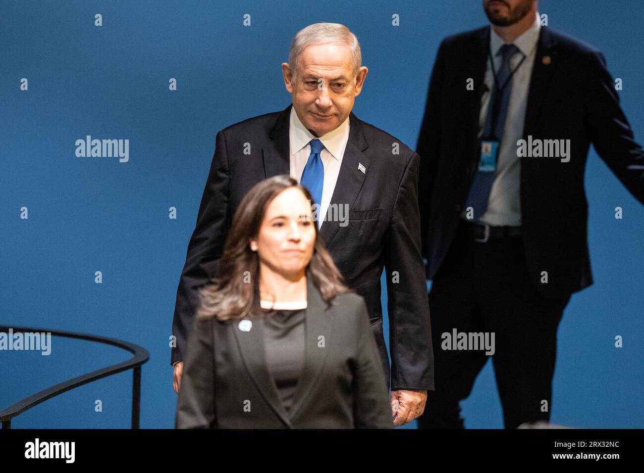 Prime Minister of Israel Benjamin Netanyahu arrives to speak at the ...