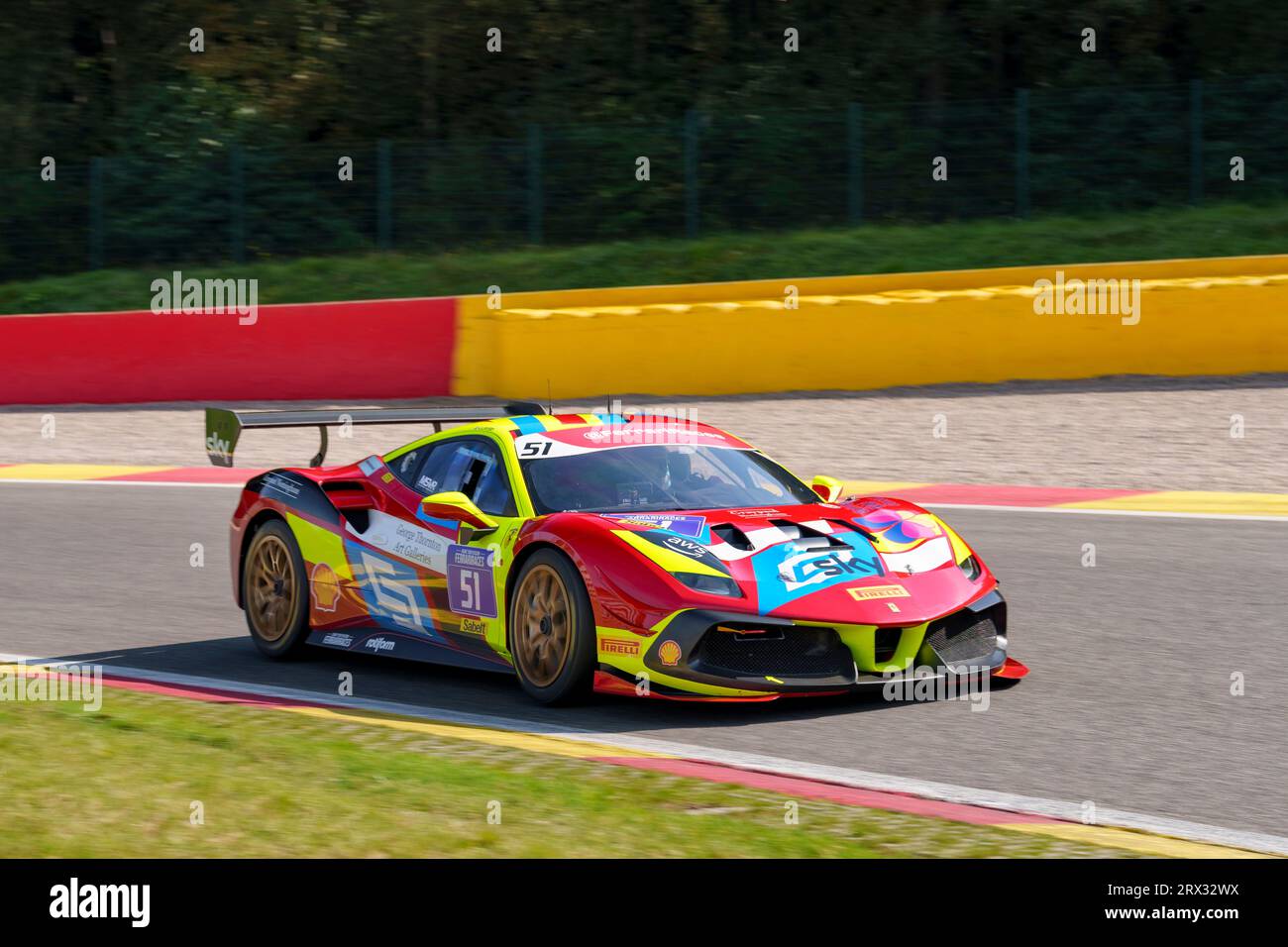 Ferrari 488 Challenge Evo race cars at Spa Franconchamps Stock Photo ...