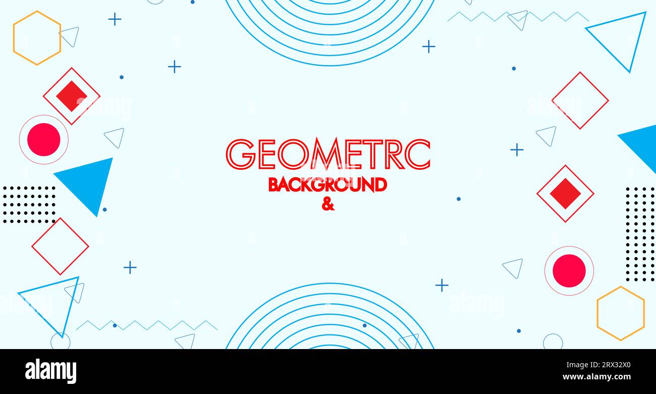 Creative Geometric background Design with graphic elements for presentation background design ...