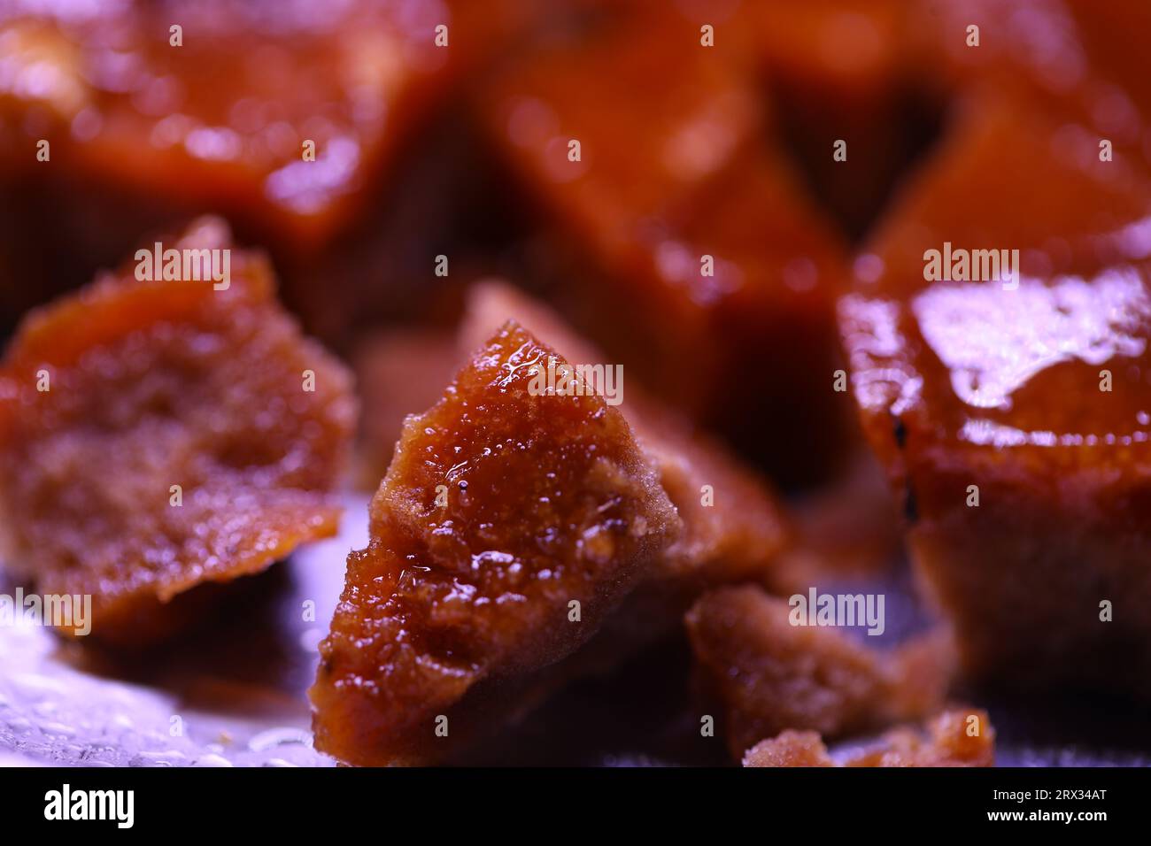 Jaggery Traditional Cane Sugar Cube On Table Stock Photo - Alamy