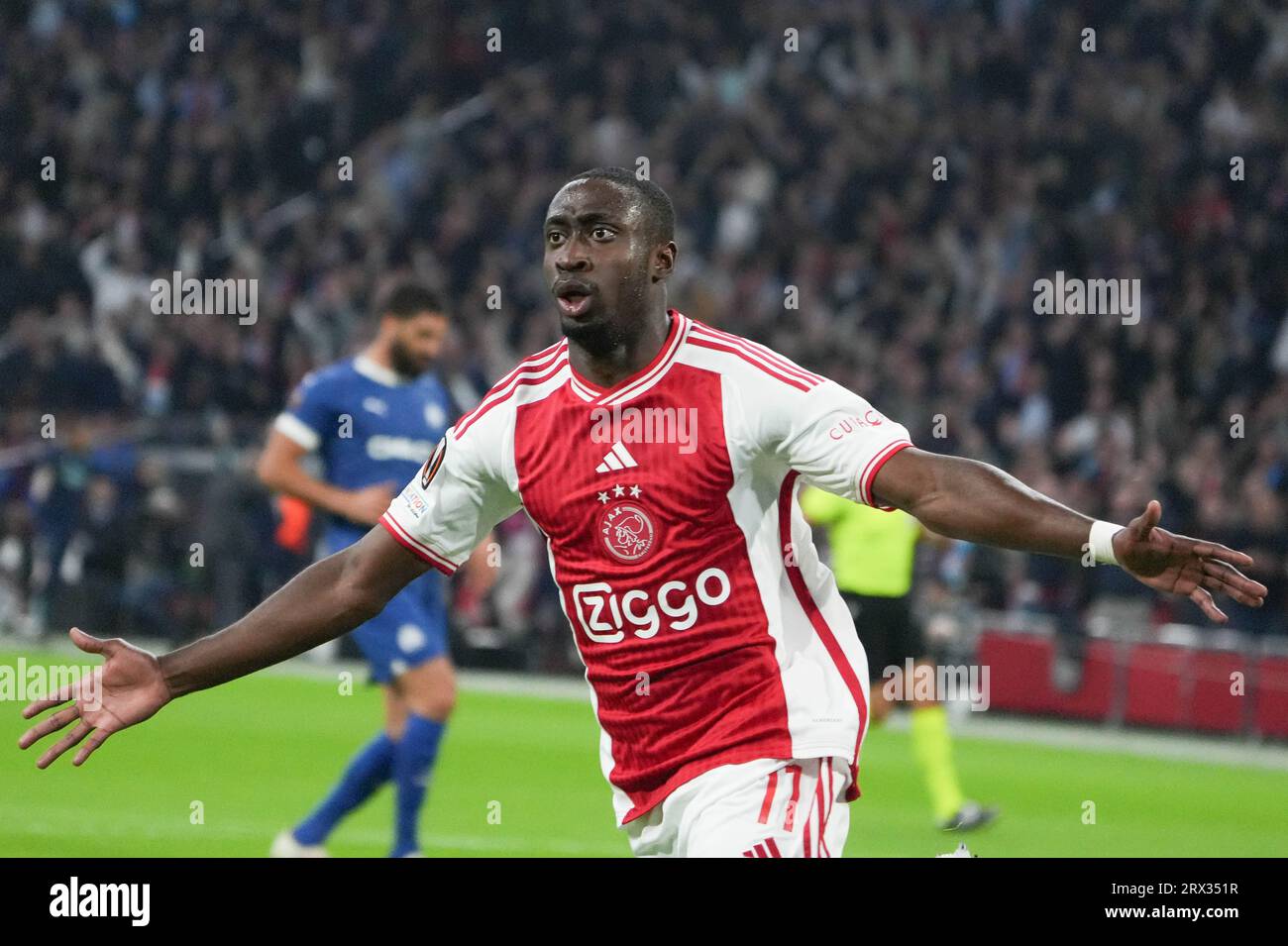 Goal Carlos Forbs of Ajax Amsterdam during the League Europa football ...