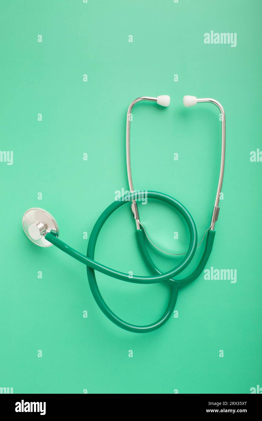 Stethoscope isolated on white, top view. Medical tool. High quality ...