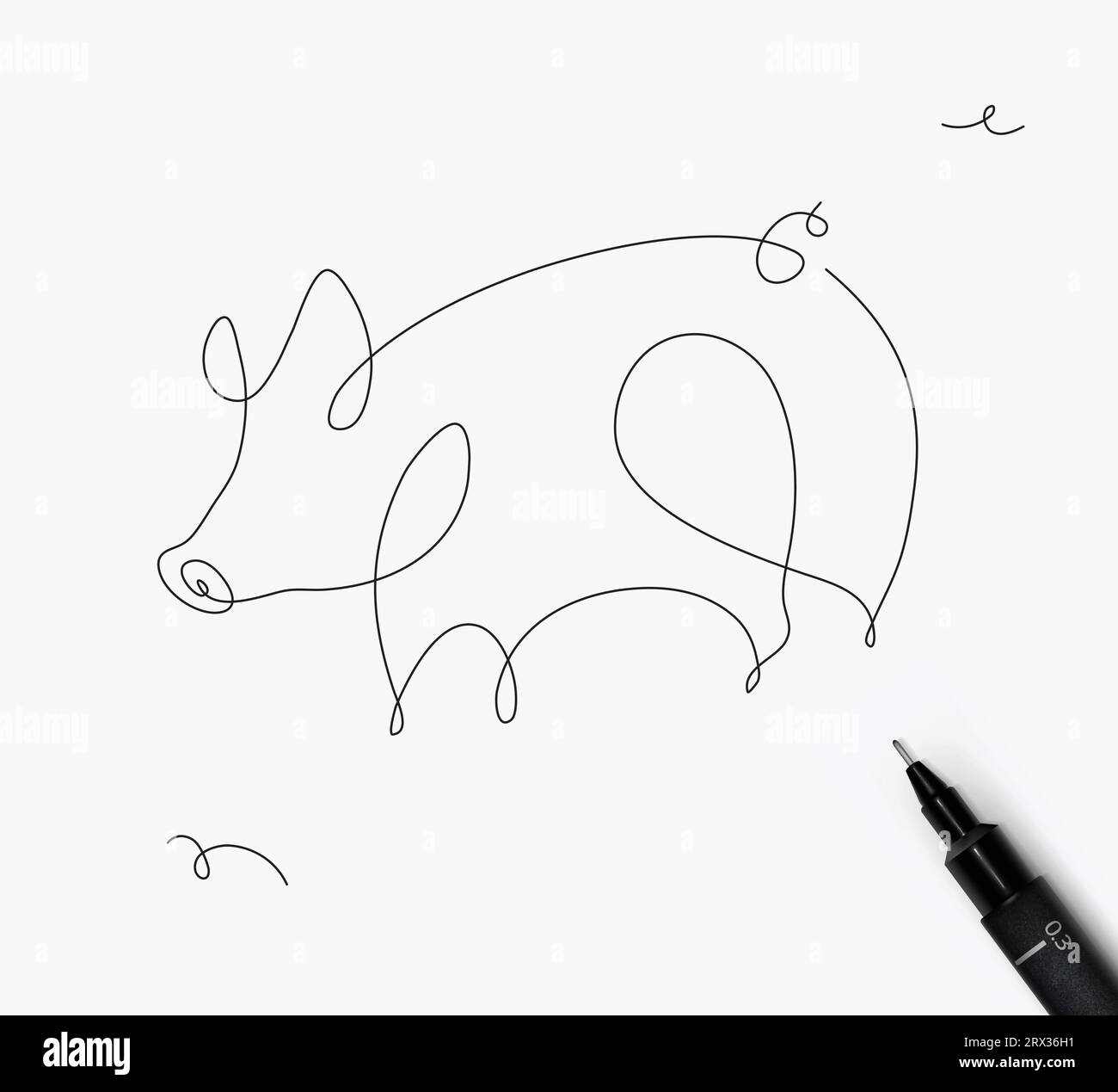 Pig pen character Stock Vector Images - Alamy