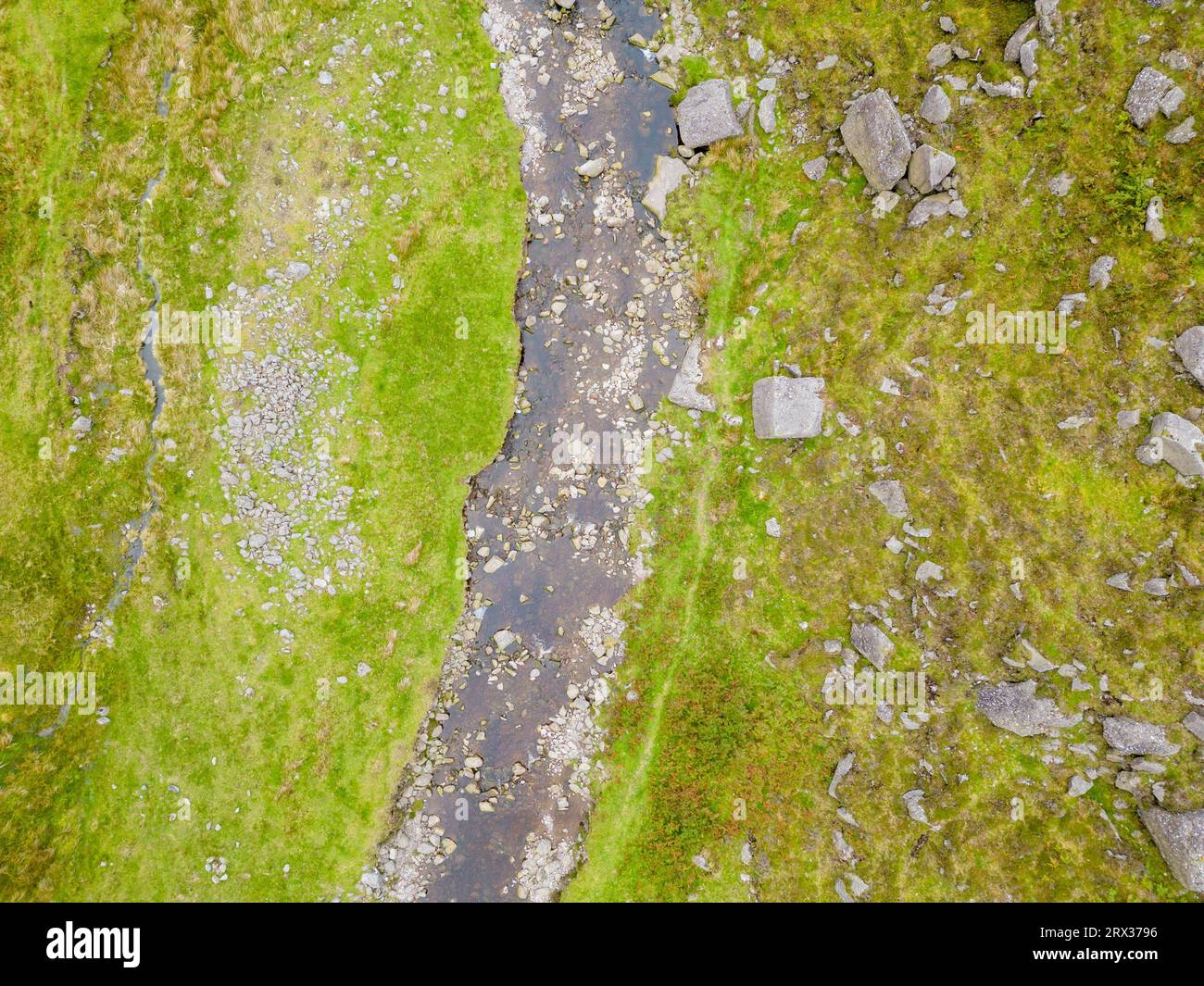 Aerial view of river in Mahon Falls, Mountain Breeze, Comeragh ...