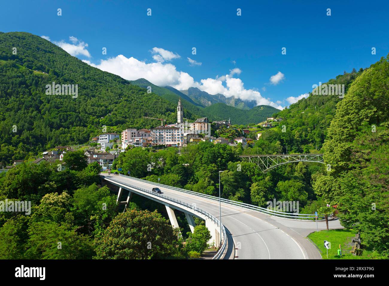 Ponte Brolla, on the Centovalli railway from Locarno, Ticino ...