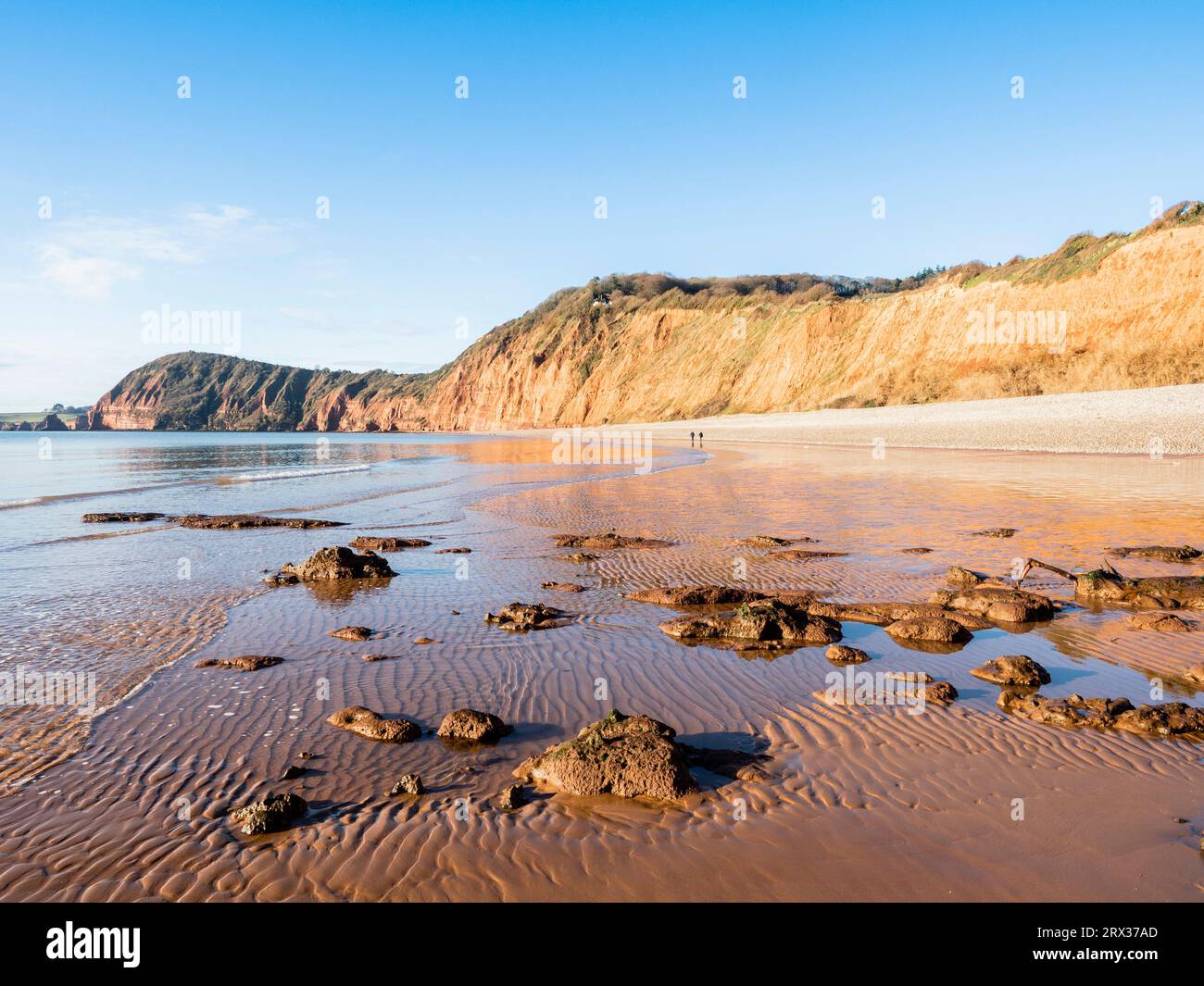 Jacob's Ladder Beach, Sidmouth, Devon, England, United Kingdom, Europe ...