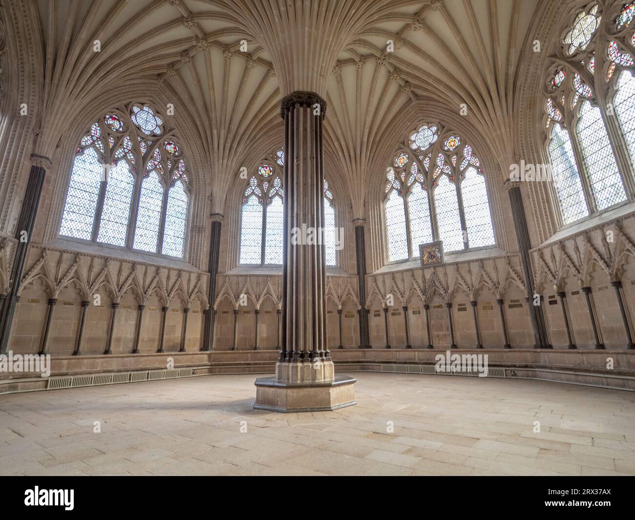 Octagonal Chapter House, Wells Cathedral, Wells, Somerset, England ...