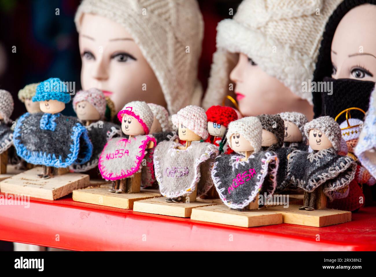 Small souvenir dolls from Nobsa in the department of Boyaca dressed ...