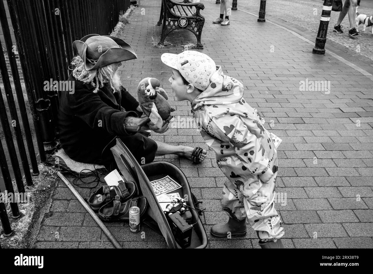 Man interacts Black and White Stock Photos & Images - Alamy
