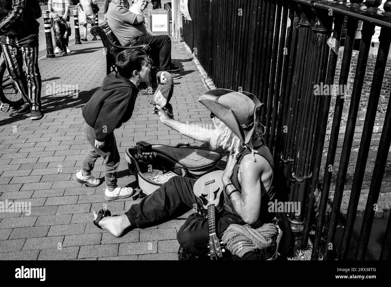 Pirate with a parrot Black and White Stock Photos & Images - Alamy